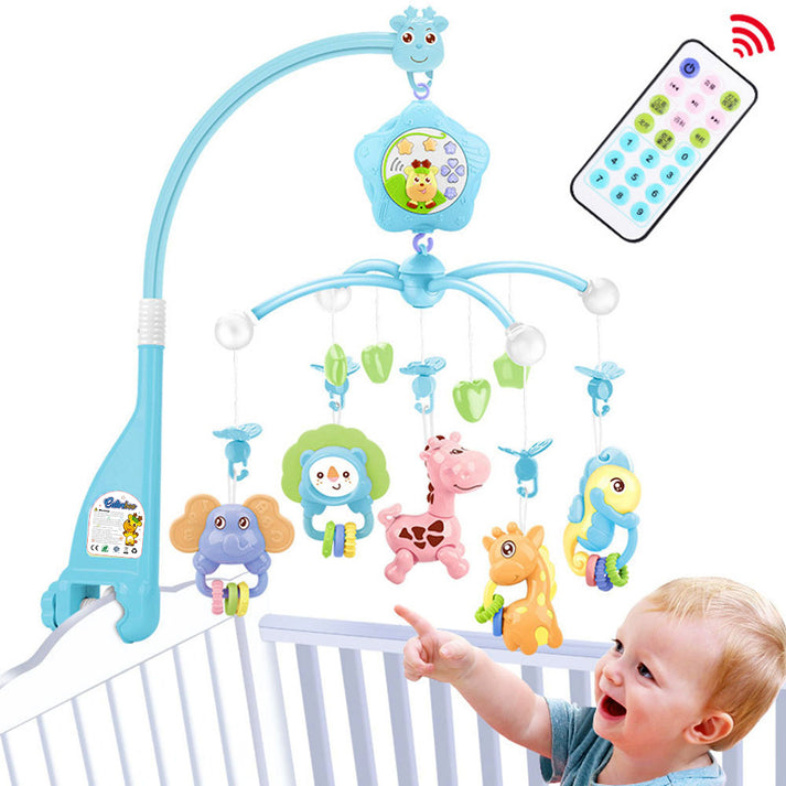 Caterbee Baby Crib Mobile Toy Musical & Light-Up Mobile with Remote Co